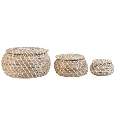 Wicker Storage Basket Woven Rattan Storage Box With Lids Hand Woven ...