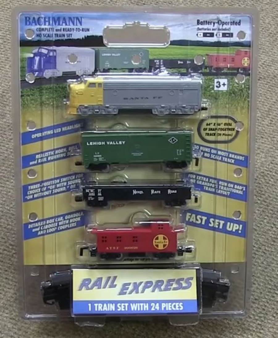 Bachmann Industries HO Scale Battery Operated Child Train Set, Blue (6 ...