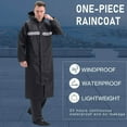 Rain Jacket for Men with Hood and Reflective Strip Waterproof Raincoat ...