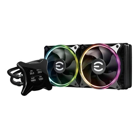 EVGA CLCx Series - Processor liquid cooling system - with LCD display ...
