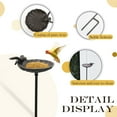 Cast Iron Standing Bird Feeder, 38.97" Outdoor Shell-Shaped with ...