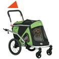 Aosom 2 in 1 Bike Trailer with Aluminum Frame for Medium-Sized Dogs ...