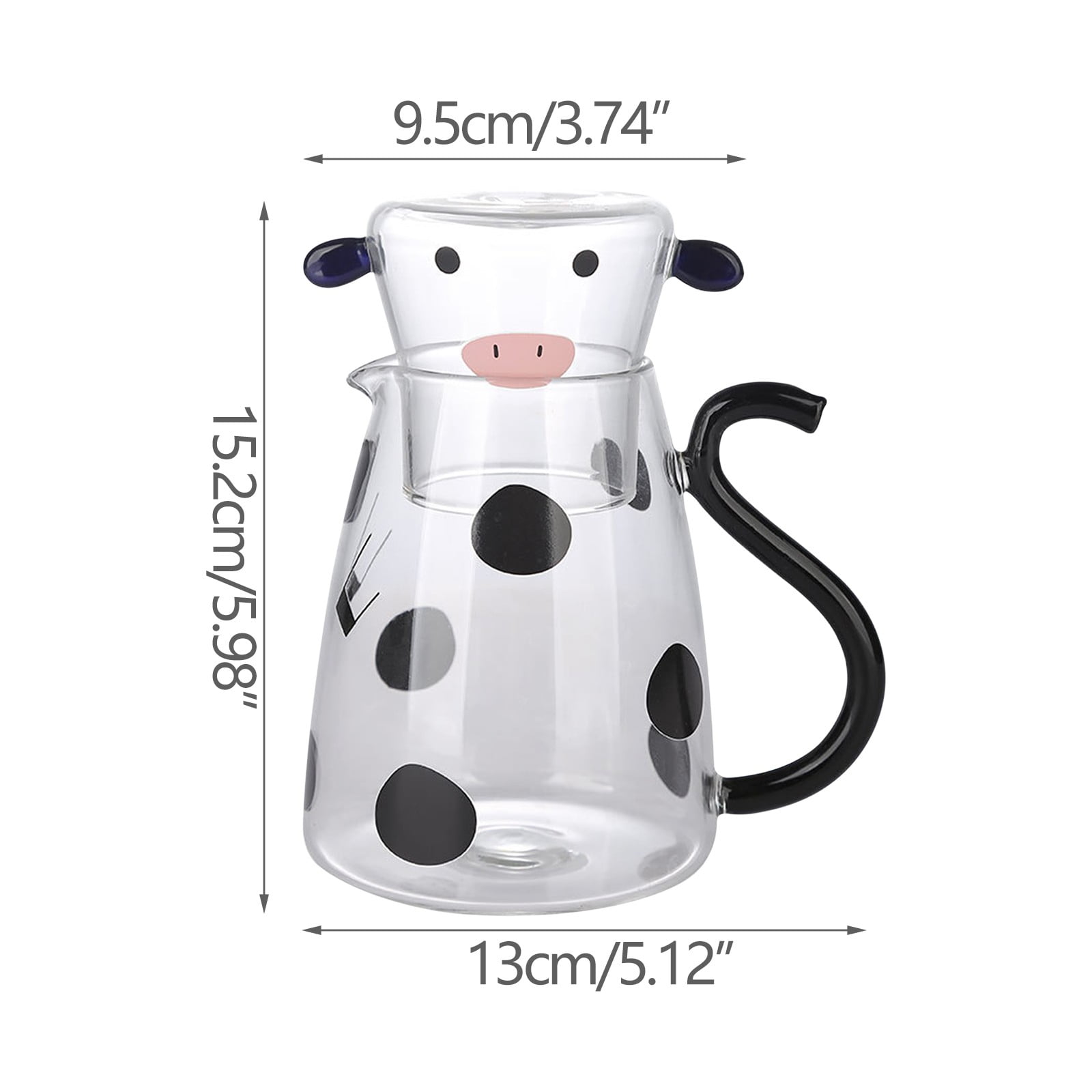 Click here for Agiferg Cow Glass Water Pitcher With Glass Cup  Sm... prices
