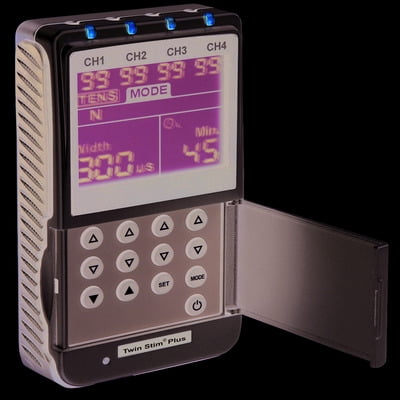 Digital 4-channel EMS/TENS unit, portable/battery, 9v adapter, complete ...