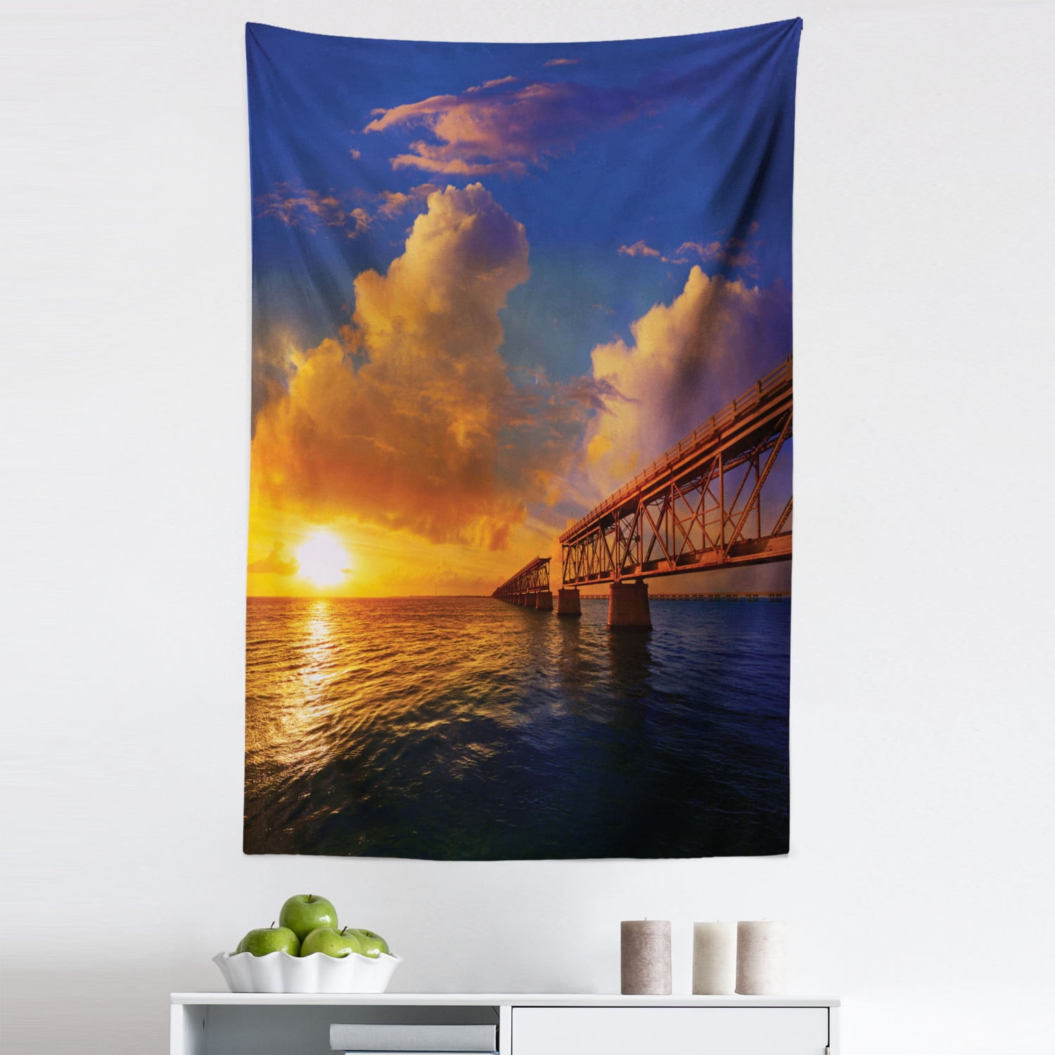 Nature Tapestry, Florida Keys Old Bridge Sunset at Bahia Honda Park USA ...