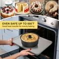 GPED 10 Inch Angel Food Bundt Cake Pan, Nonstick Baking Pan with ...