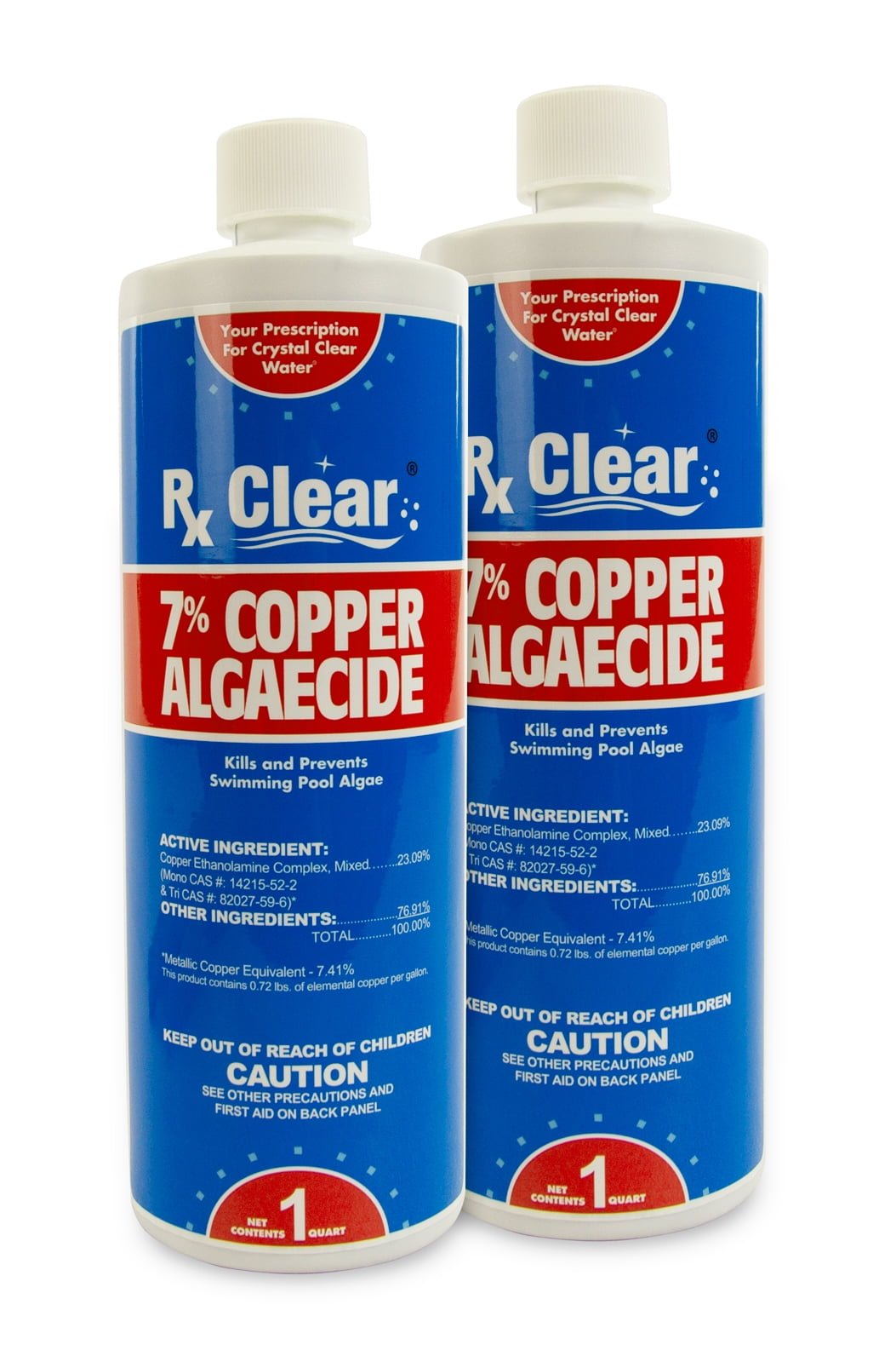 Rx Clear 7% Copper Algaecide for Swimming Pools - 2 Pack - Walmart.com