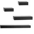 Melannco Set of 4 Black Chunky Ledge Shelves, Hardware Included ...