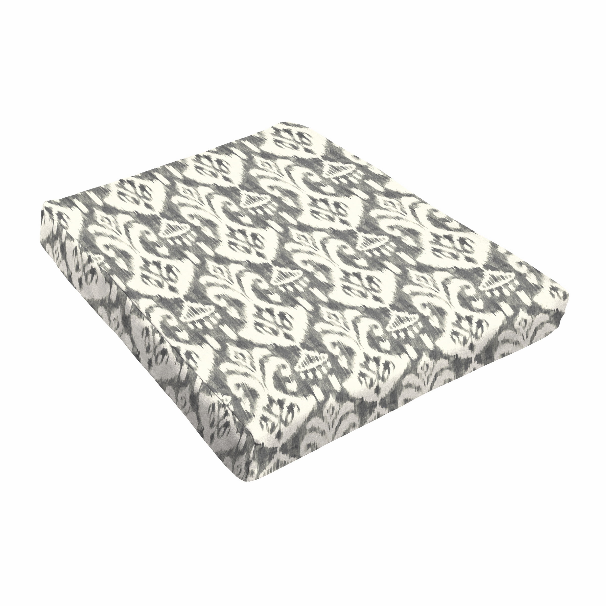Grey and Cream Indoor/Outdoor Tapered Cushion, Round Front - Walmart.com