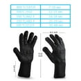 Extreme Heat Resistant BBQ Gloves for Cooking Durable and Heatproof Gloves with Silicone Grip ...