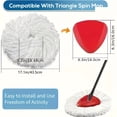 5/10Pcs Washable Microfiber Mop Replacement Heads, Durable Rotating Mop ...