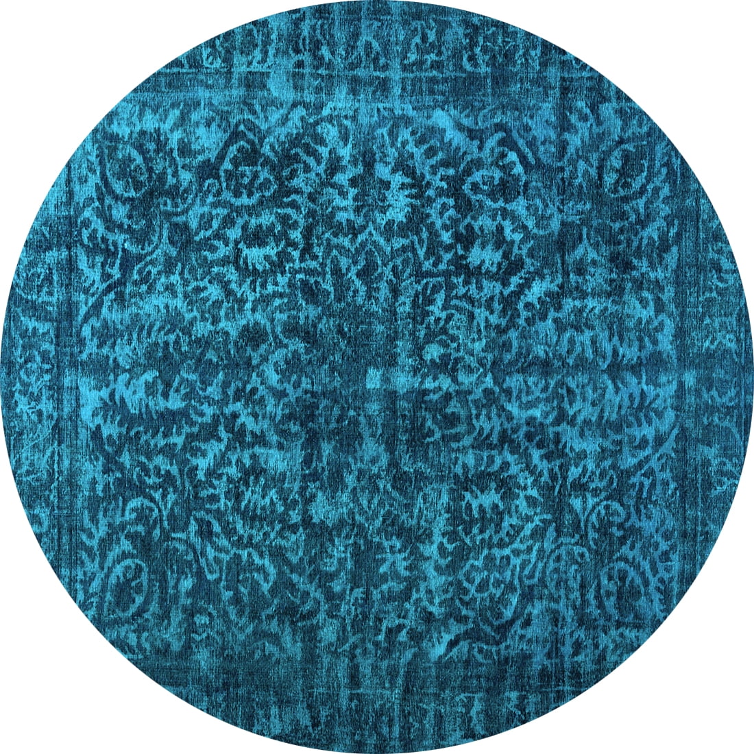 Ahgly Company Indoor Round Abstract Light Blue Contemporary Area Rugs ...
