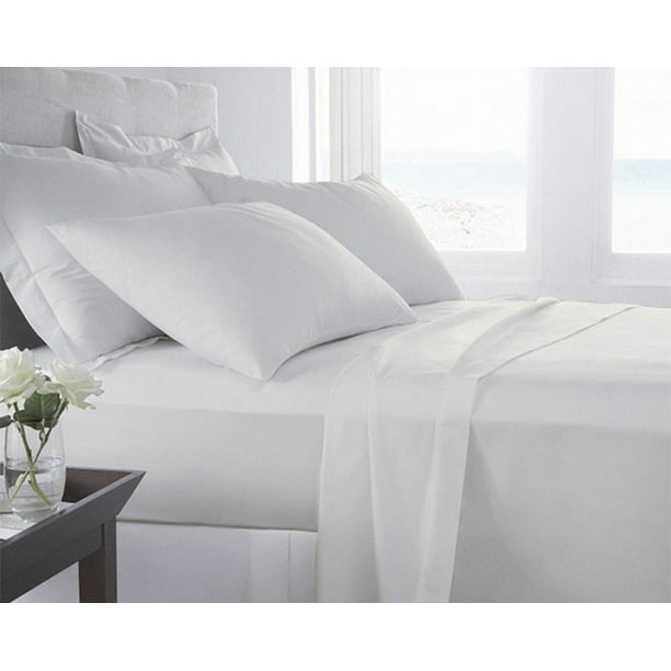 Becky Cameron Plain Microfiber Sheet Set, King, White - Walmart.com