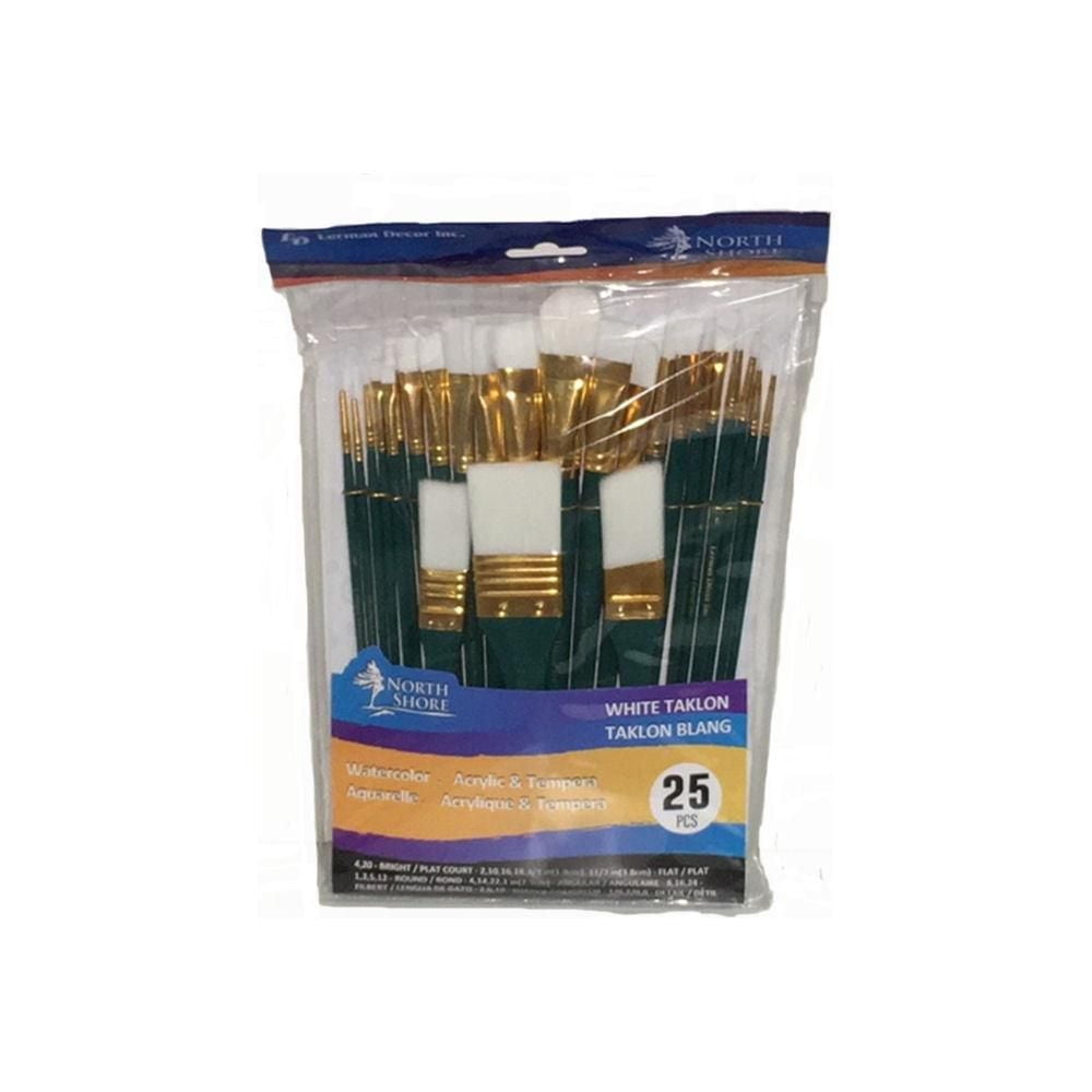 Click here for North Shore 25 Pcs White Taklon prices