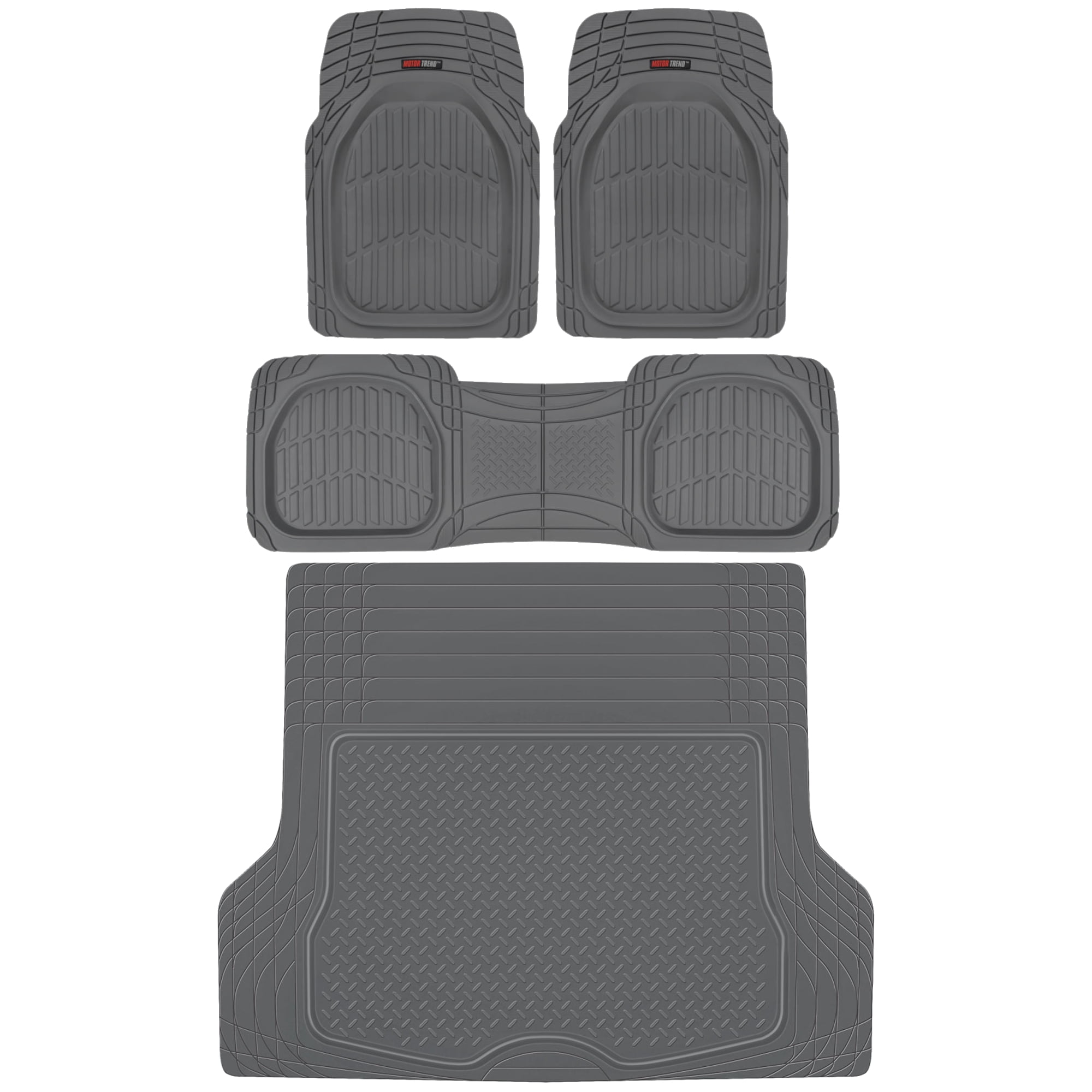 Motor Trend MT-923 FlexTough Deep Dish Contours Rubber Car Floor Mats ...