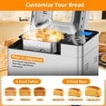 TINANA 25-in-1 Stainless Steel Bread Maker Machine, 2 LB Wheat Bread ...