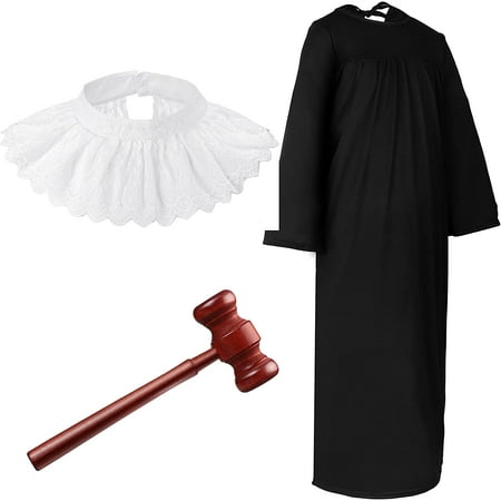 3 Pieces Halloween Judge Costume Set Lace False Collar Judge Choker ...