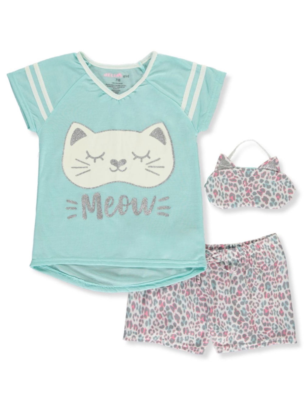 dELiA*s - Delia's Girl Girls' Glitter Cat 2-Piece Pajamas Set with ...