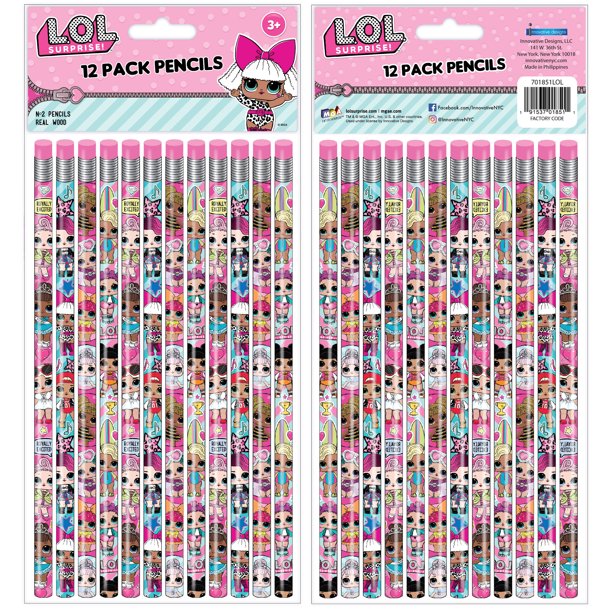 LOL Surprise! Multi-Color Pencil Party Favors, 12 Count - Walmart.com