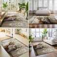 Boho Floral Washable Area Rug 3 x 5 ft Vintage Dried Flowers Milk Jugs ...