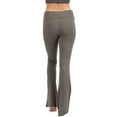 Zenana Womens And Plus Stretch Cotton Foldover Waist Bootcut Workout Yoga
