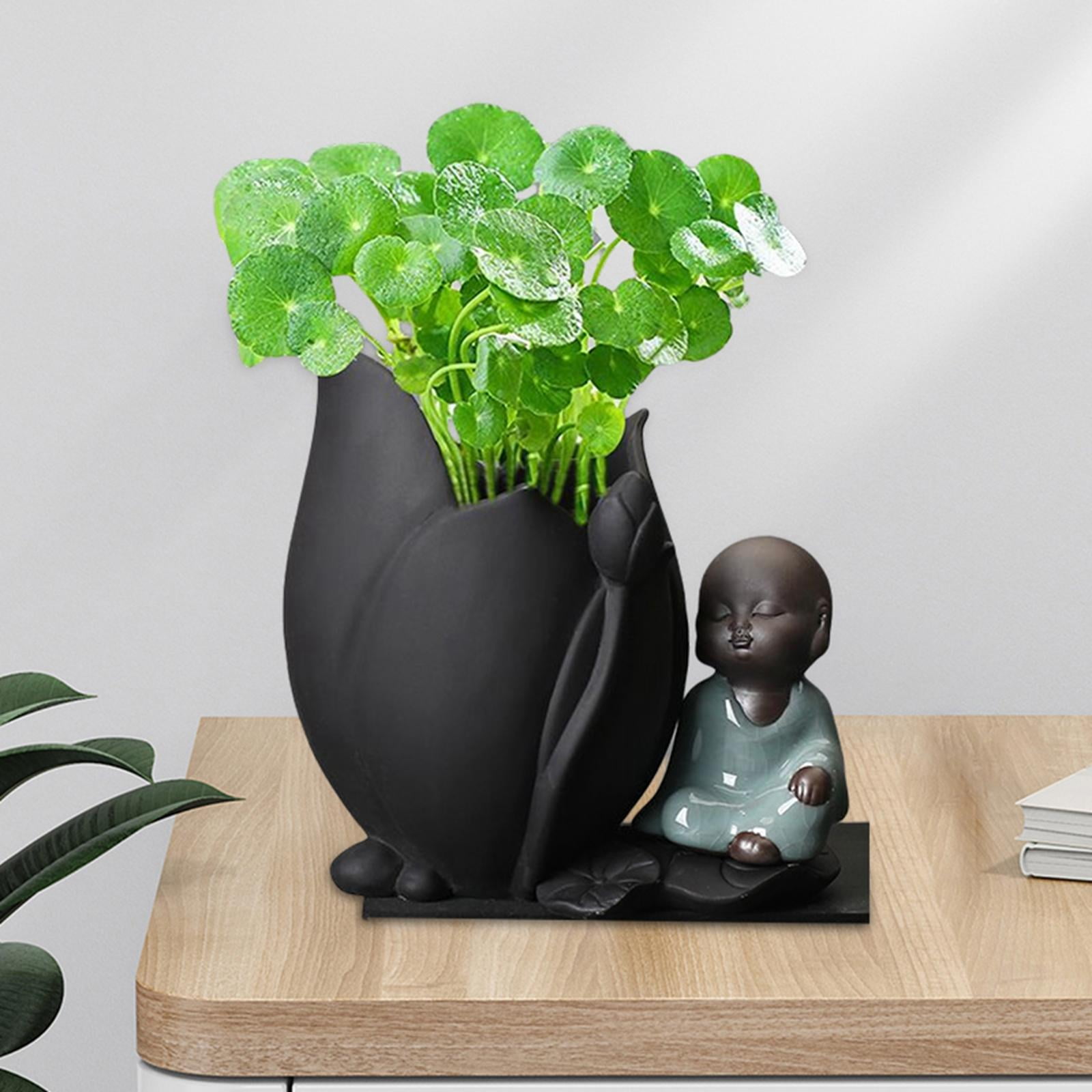 Little Monk Flower Pots Planters Jar Clay Creative Ceramic Flowerpot ...