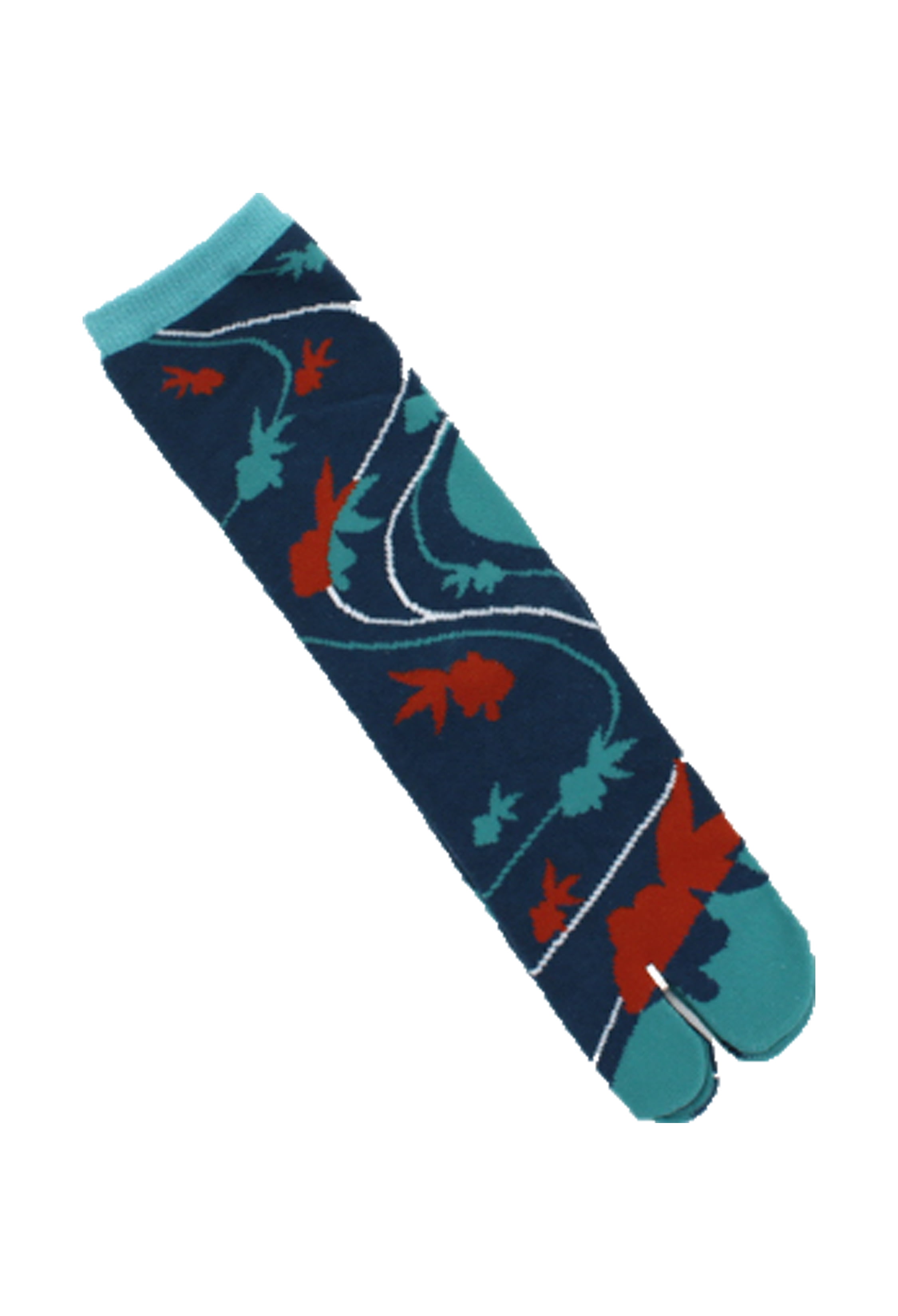 Tabi-JI Goldfish and Swirling Line Design Japanese Split Toe Tabi Socks ...