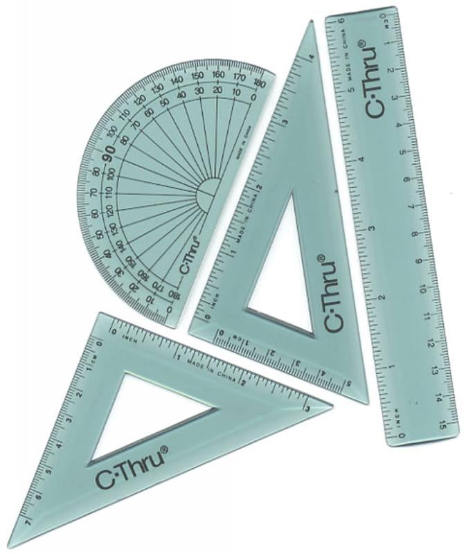 Ruler Combo Set 6" 4/pkg- - Walmart.com - Walmart.com