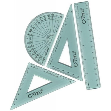 Westcott Protractor and Ruler Set: Clear, 4 pieces - Walmart.com