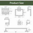 10-Pieces Matte Black Bathroom Accessories Set, 24 Inch Bathroom ...