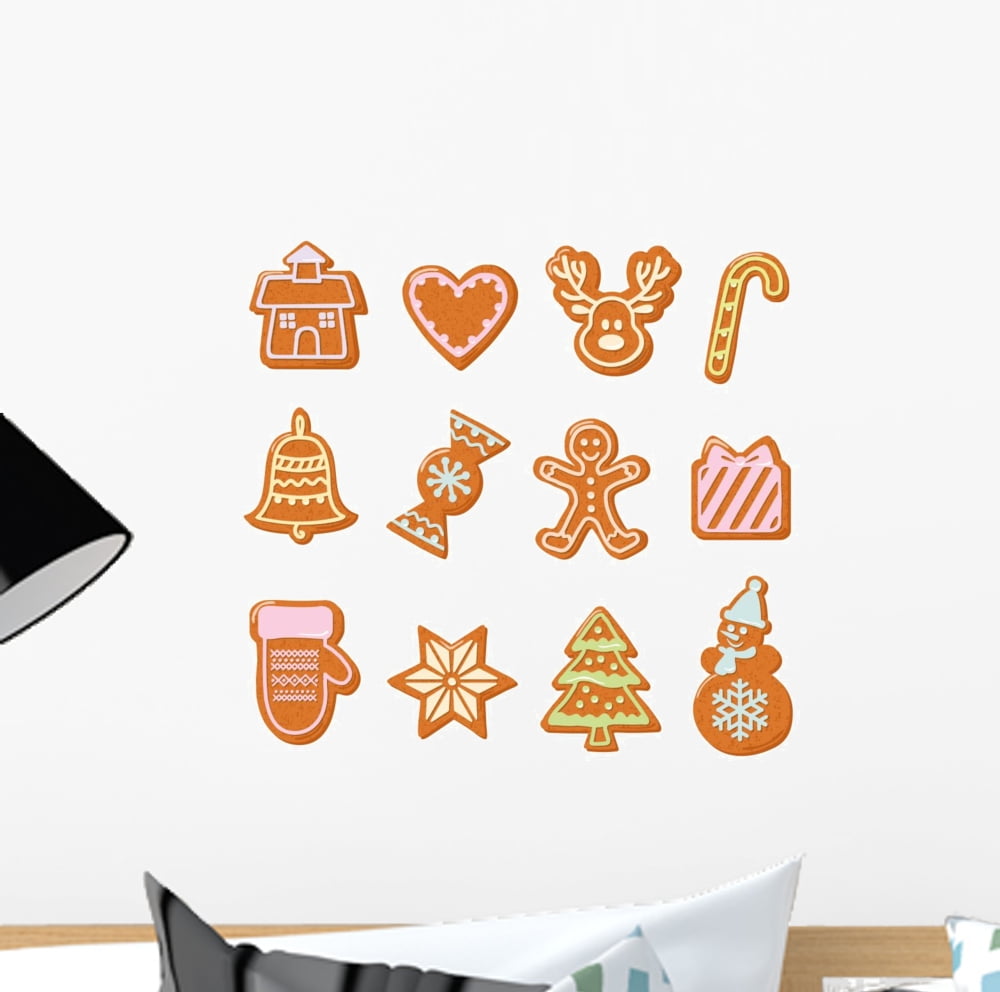 Christmas Gingerbread Cookies Set Wall Decal Sticker Set Wallmonkeys ...