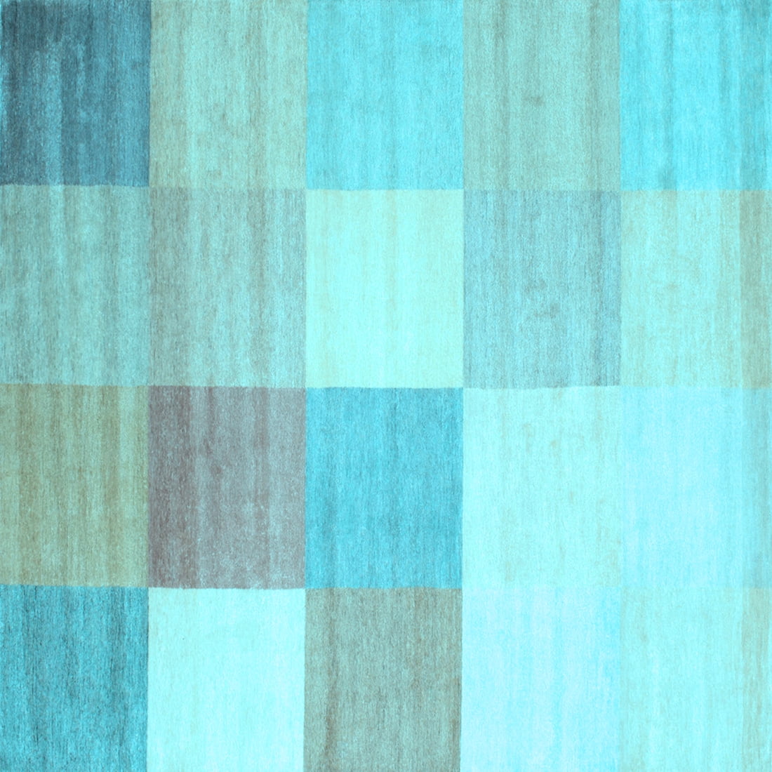 Ahgly Company Indoor Square Checkered Light Blue Modern Area Rugs, 5 ...