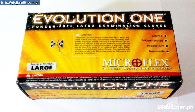 Microflex X-Large Natural 10'' Evolution One 5.5 mil Latex Ambidextrous ...