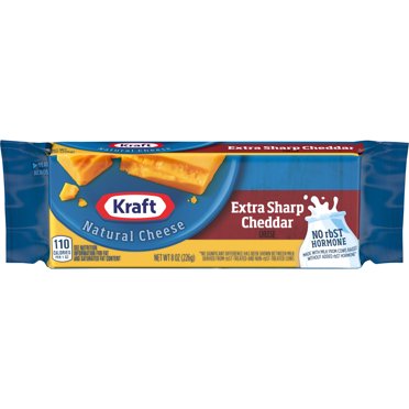 Great Value Extra Sharp Cheddar Cheese, 8 oz - Walmart.com