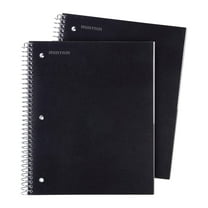 Spiral Durable Notebooks, 2 Pack (3 Subject, Wide Ruled) - Walmart.com