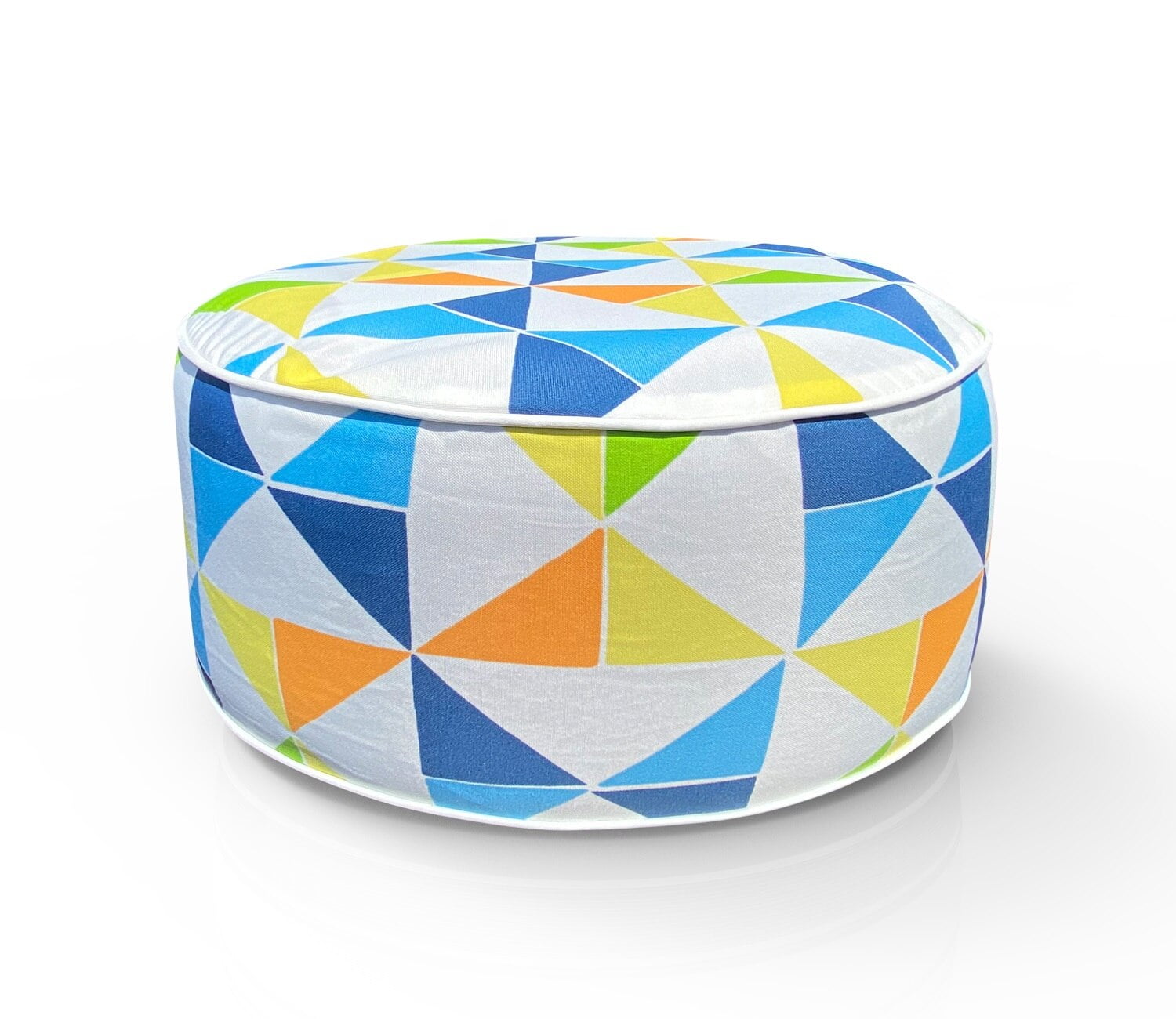 FBTS Prime Outdoor Ottomans Inflatable Footstool Navy Triangle Round ...