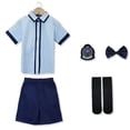 Boys Formal Wear Short Sleeve 5-Piece Suit Set Kids Dress Outfit Blue ...