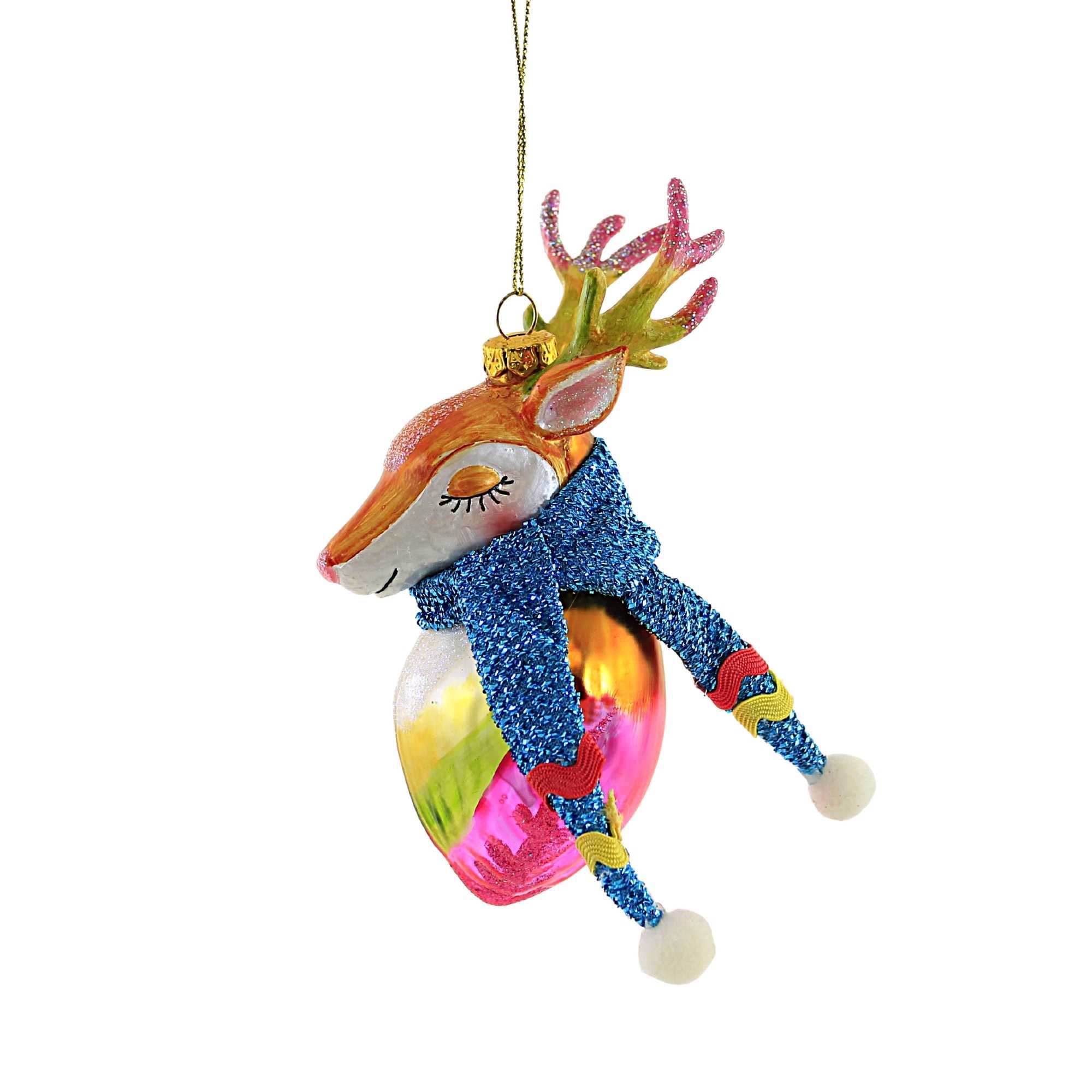 Holiday Ornament Rainbow Deer Glass Pride Lgbtqi Reindeer Antler ...