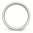 Stainless Steel Sterling Silver Inlay Flat 6mm Polished Band, Available ...