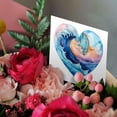 3drose, Pretty Image of Watercolor Ocean Wave Sunset Heart Illustration ...