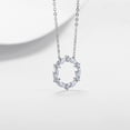 925 sterling silver 18k gold open-ring pendant necklace, women's style ...
