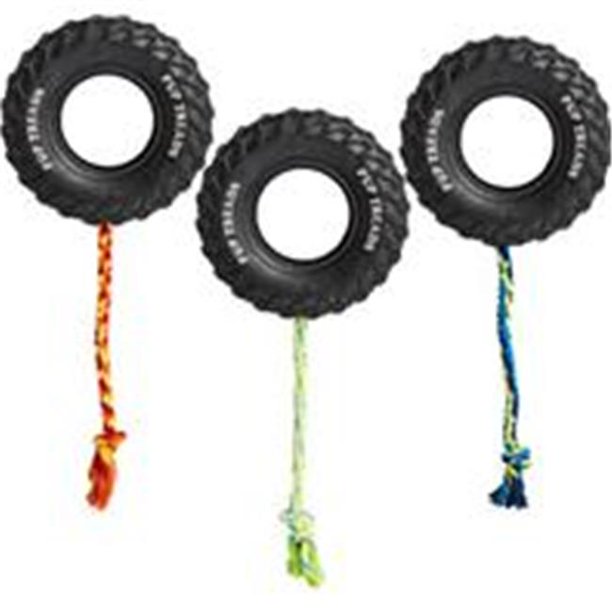 8 in. Pup Treads Rubber Tire with Rope - Walmart.com - Walmart.com