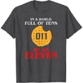 "In A World Full of Tens Be an Eleven Waffle Graphic T-Shirt - Black ...