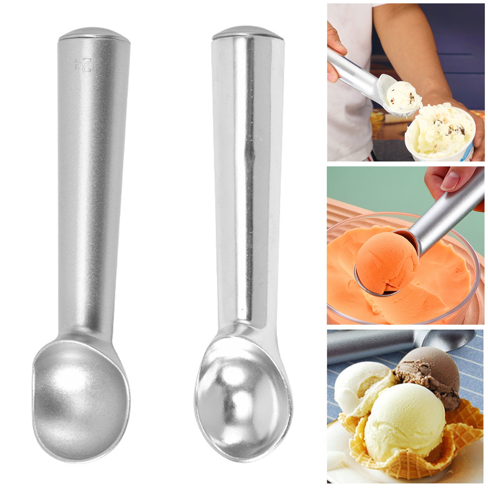 UDIYO Ice Cream Scoop,7 inches Nonstick Anti-Freeze One Piece Aluminum ...