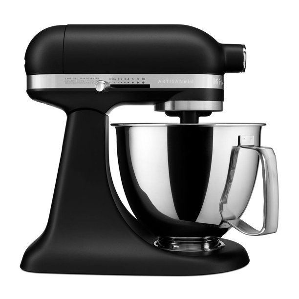KitchenAid KSM3316XBM Artisan Mini Stand Mixers, 3.5 quart, Black Matte ...
