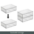 mDesign Plastic Wide Stacking Closet Storage Organizer, Drawer, 2 Pack ...