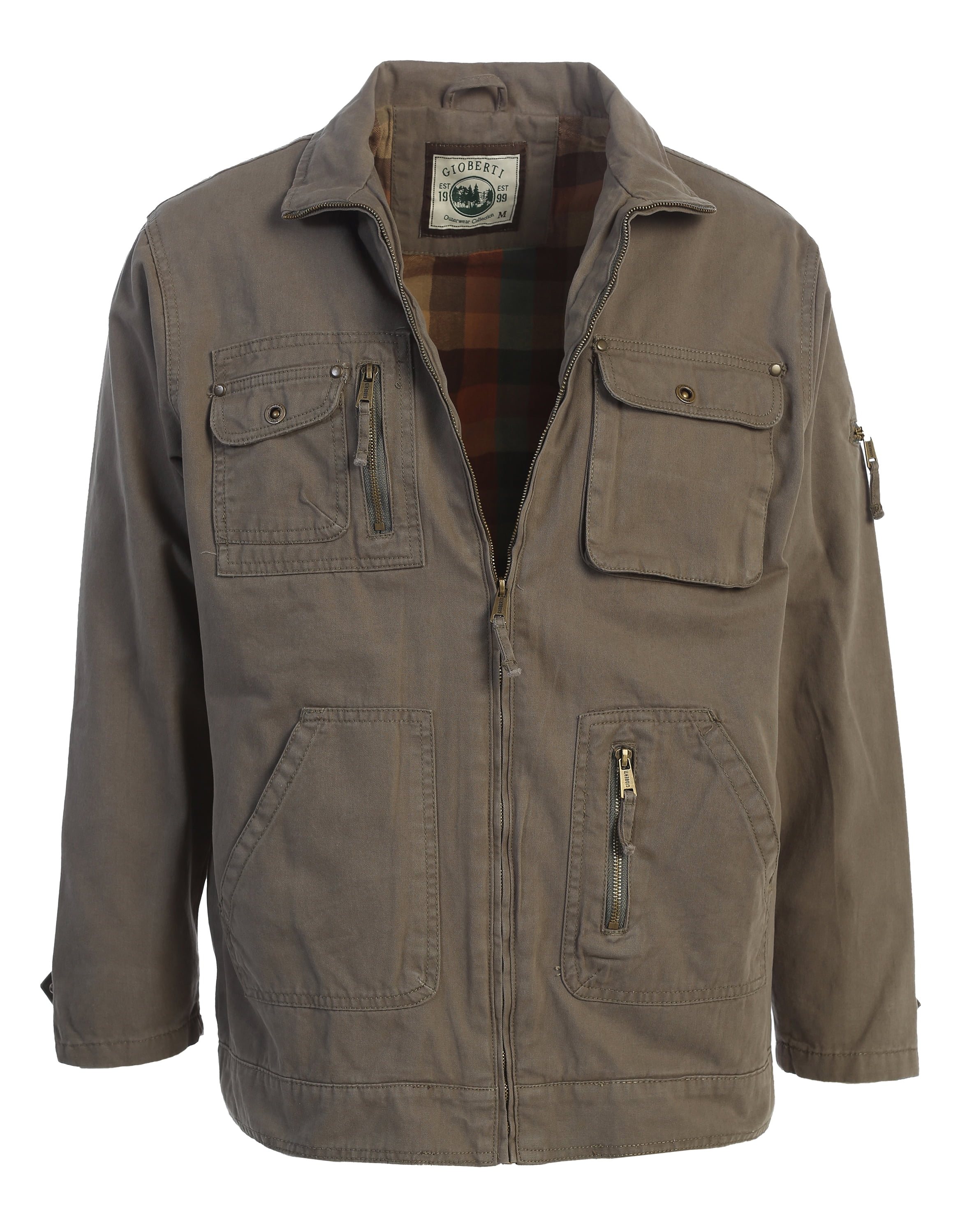 Gioberti Men's 100% Cotton Casual Outerwear Twill Multi Pocket Cargo ...