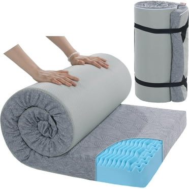 Ktaxon 3.0-inch Memory Foam Camping Mattress Portable Roll-Up Sleeping ...