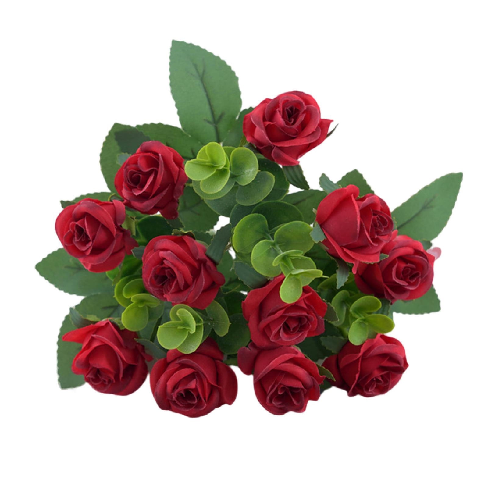 Waroomhouse 1 Bouquet Artificial Rose 5 Branches 11 Heads Realistic ...