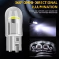 Agiufgs 10 Pack T10 LED Bulb 3W 120LM 6500K White Parking, Cob LED Chip ...